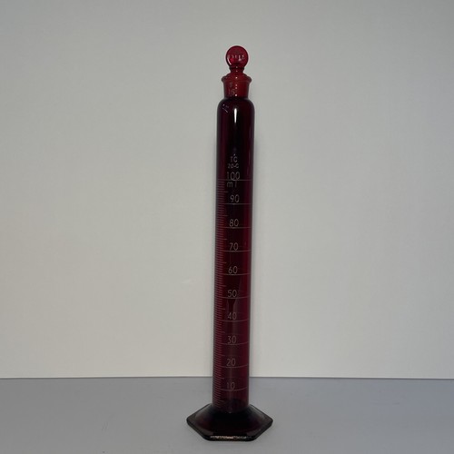 Extremely Rare Vintage Pyrex Laboratory Red Glass Measuring Cylinder 12 ...