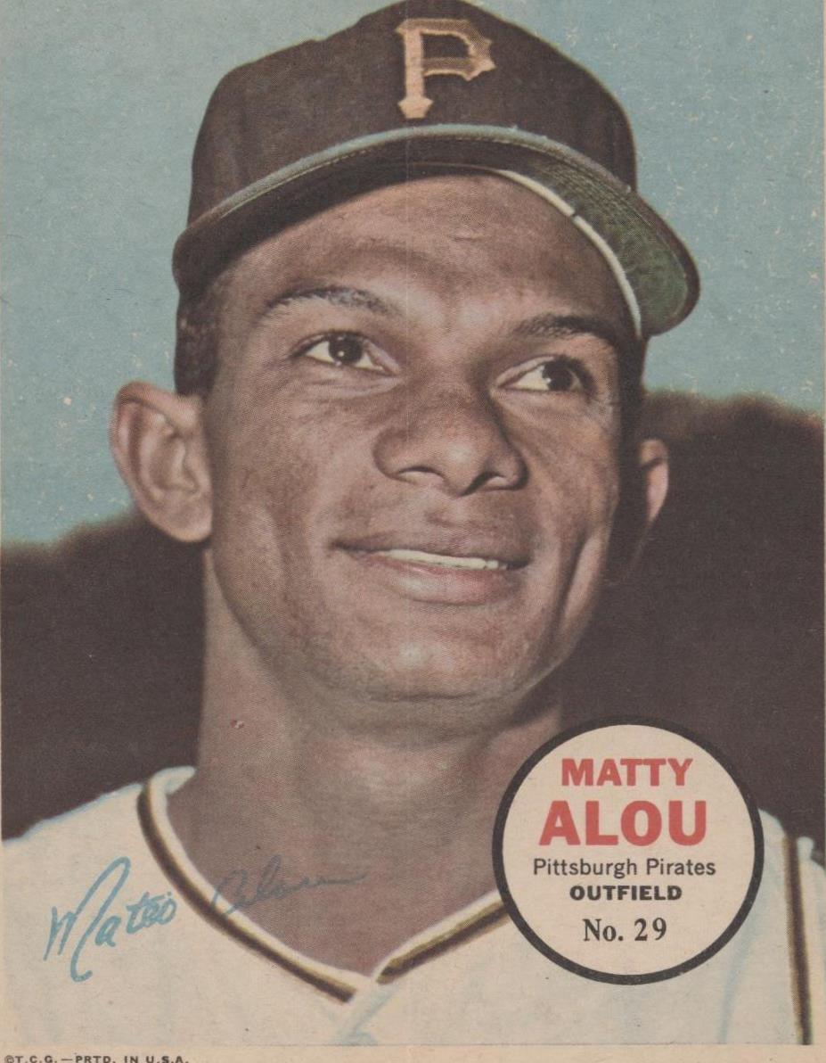 1967+Topps+-+Poster+Inserts+%2329+Matty+Alou for sale online | eBay