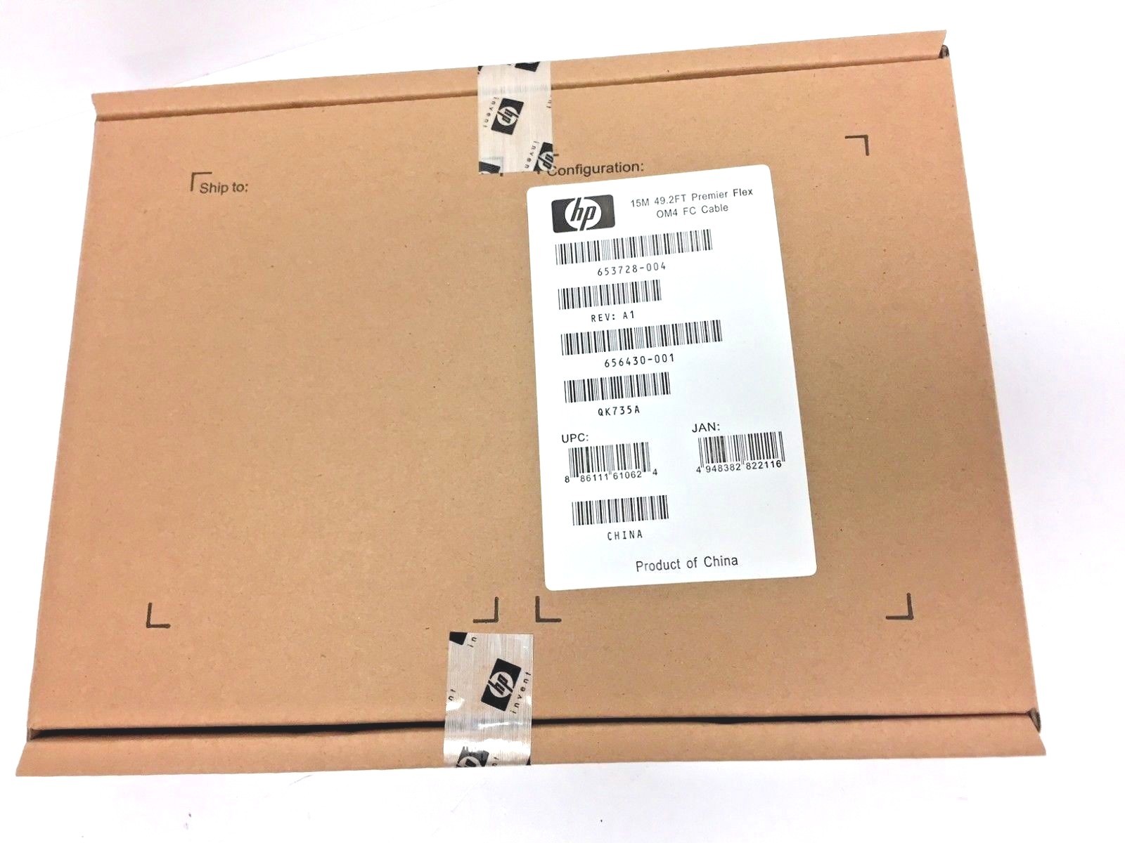 HP 653728-004 PREMIER FLEX OM4 FC CABLE 15M QK735A 49.2ft- NEW Sealed ...