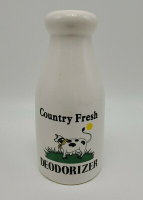 Country Fresh Cow Pottery Milk Bottle Shaped Refrigerator Deodorizer | eBay