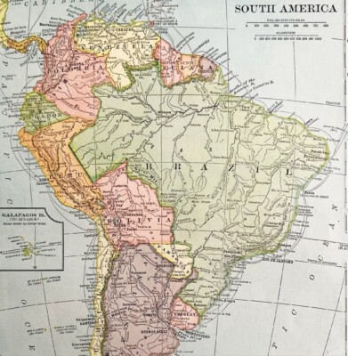 Pre-1900 - Map Of Brazil - 5