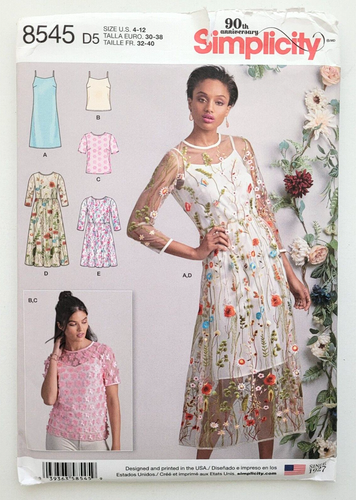 Simplicity Sew Pattern 8545 Misses Slip Dress/ Camisole/Top 2 Lengths 4 ...