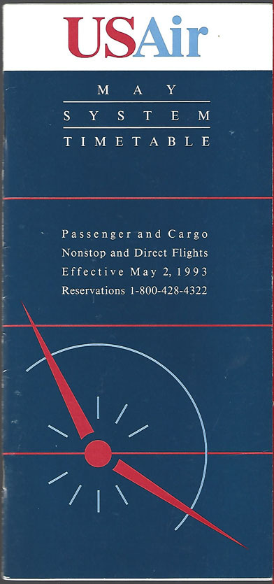 USAir system timetable 5/2/93 [308US] Buy 4+ save 25% | eBay