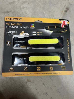 Farpoint Slim Fit LED Headlamp 300 Lumens 2-Pack Ultra Thin Profile | eBay