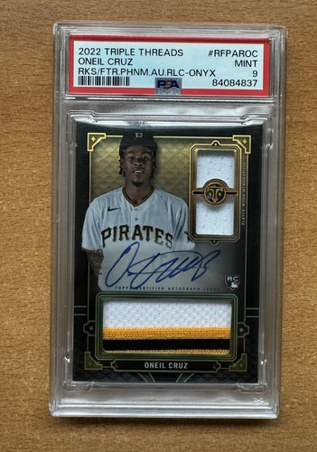 2022 Topps Triple Threads Oneil Cruz /25 RC Auto 3-Color Patch Pirates ...