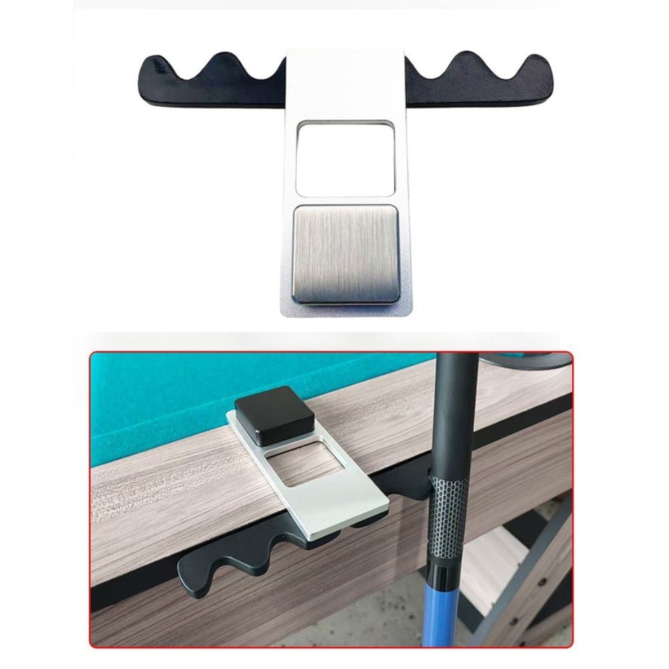 Portable Pool Cue Rack 4 Slots Table Side Cue Holder With Leather Pads ...