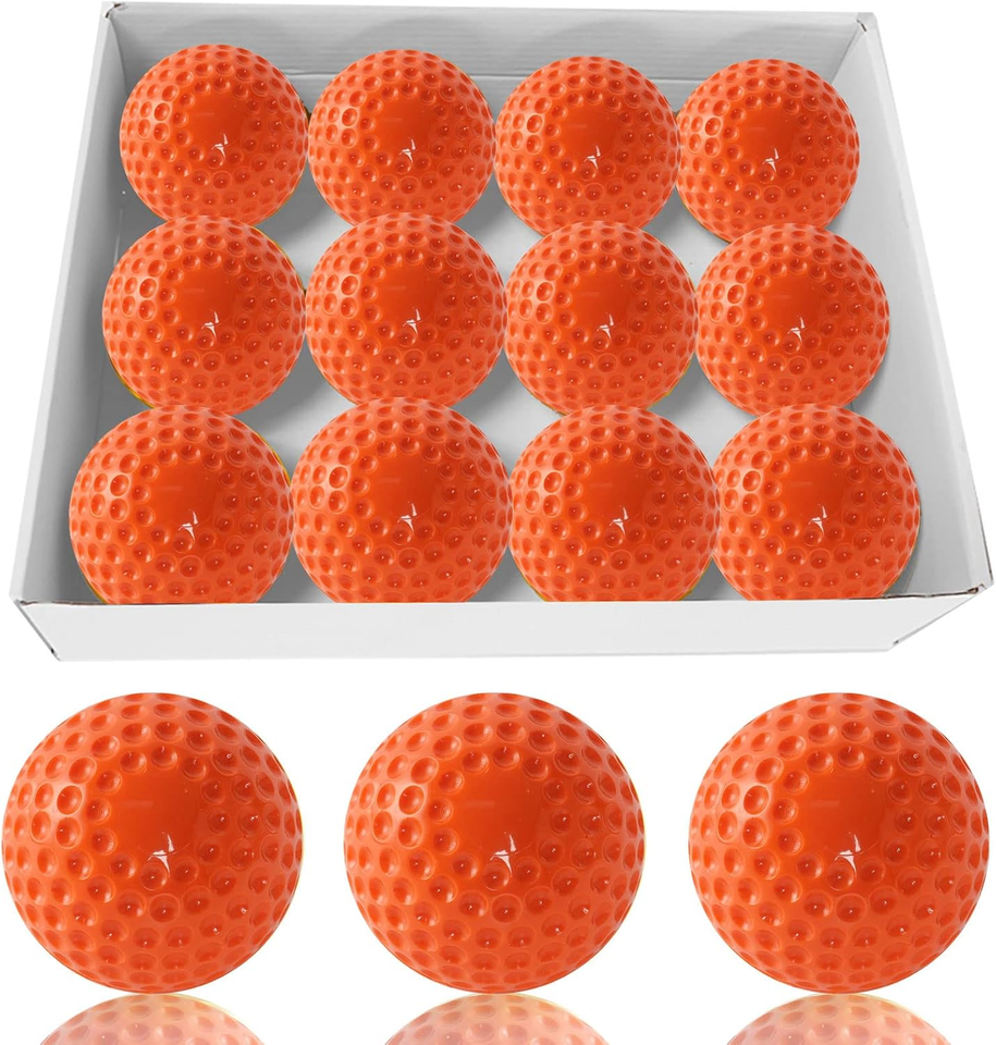 12 Pack Dimpled Baseballs 9" Pitching Machine Balls for Batting & Field ...