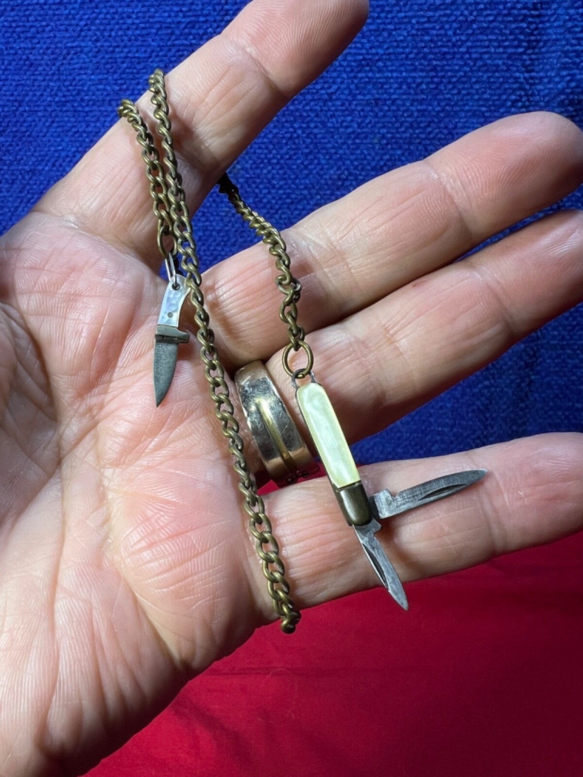 Vintage PAIR of Novelty Pocket Knife & Chain AA-5 | eBay