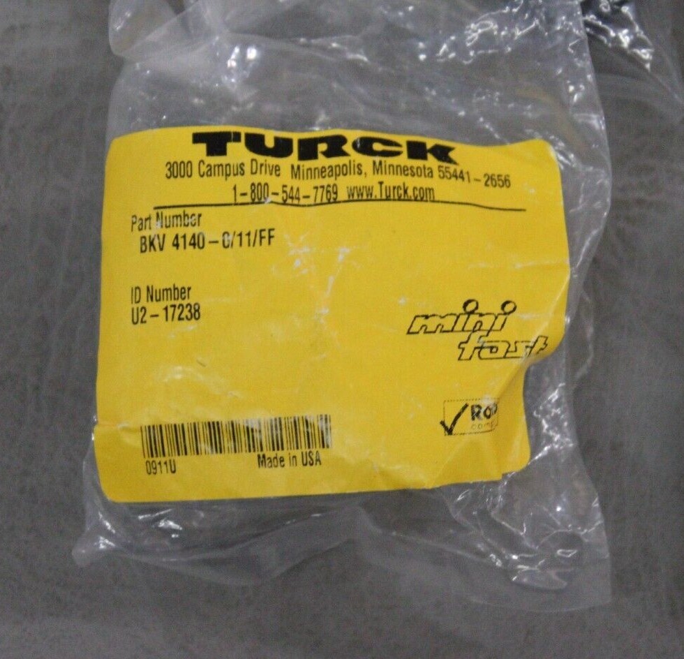 NEW TURCK SENSOR/CABLE CONNECTOR BKV 4140-0/11/FF | eBay