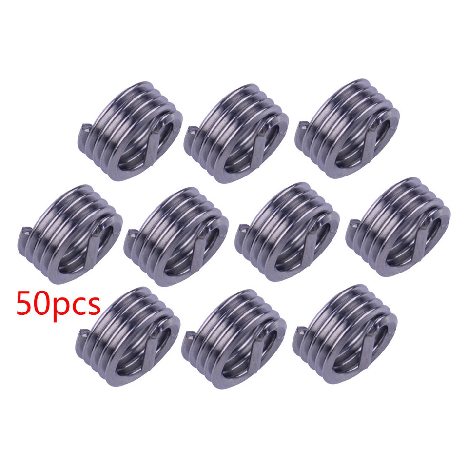 50Pc M6x1 Helicoil Thread Insert Wire Insert Thread Repair 304SS New ...
