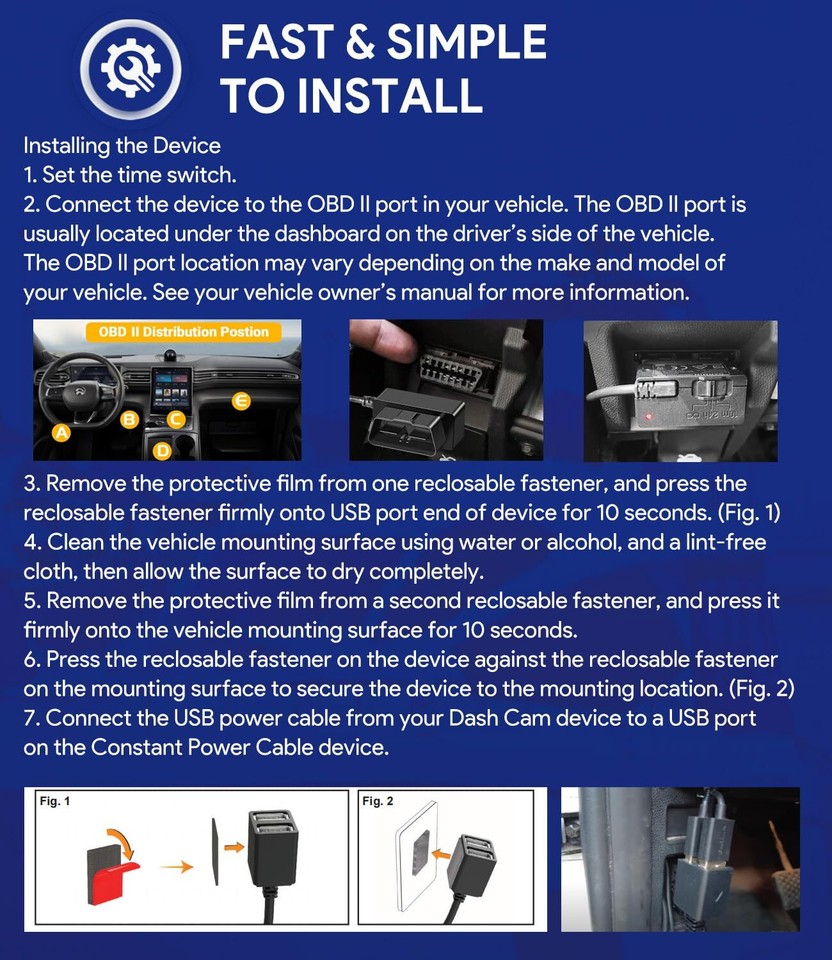 010-12530-23 Constant Power Cable for Garmin Dash Cam 46/47/56/57/66W ...