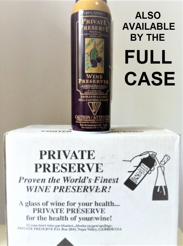 4 PK PRIVATE PRESERVE WINE PRESERVER INERT GAS AEROSOL BOTTLE SPARGING ...
