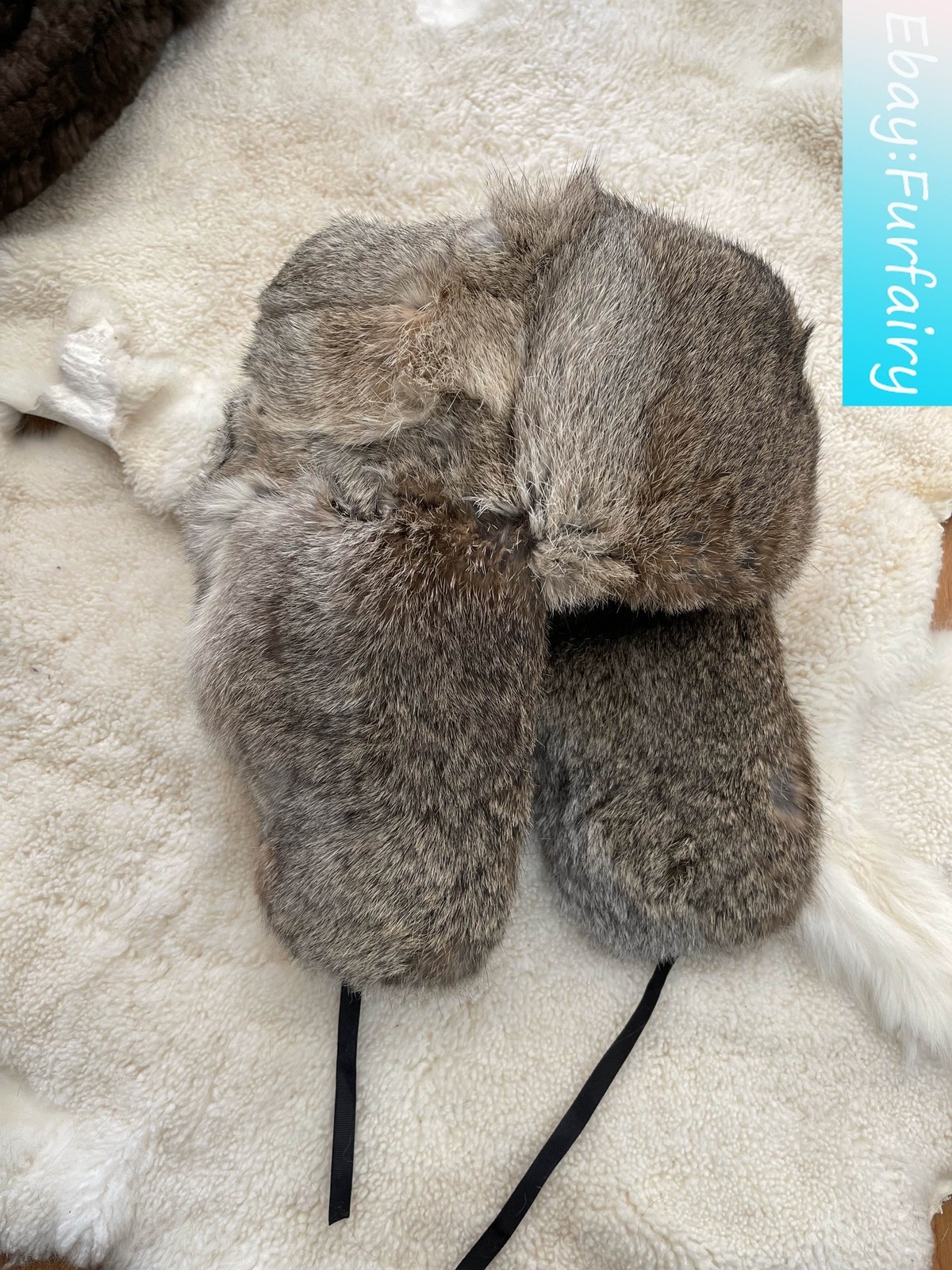 Real Rabbit Full Fur Russian Ushanka Hat Real Fur Hat Chapka Granpa Dad ...