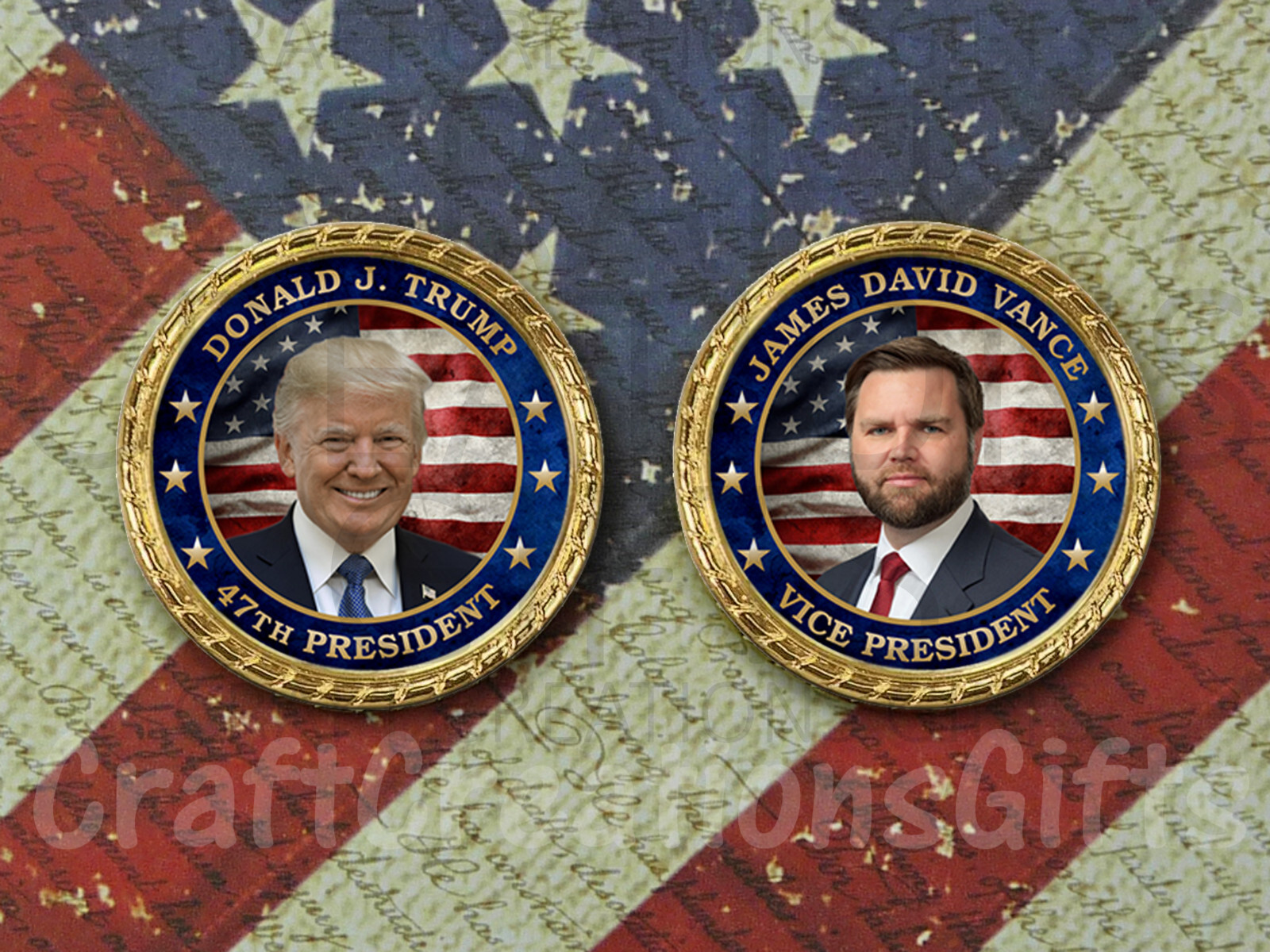 47th PRESIDENT TRUMP VICE PRESIDENT VANCE Collectible Coin | eBay