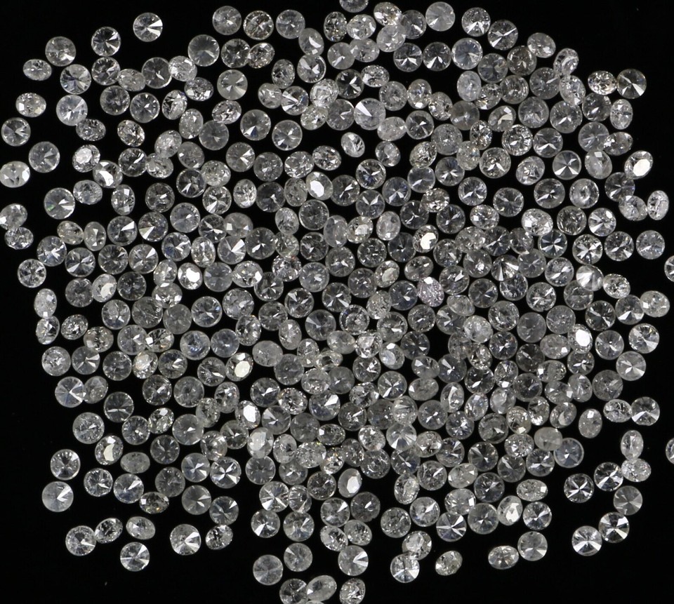 Real Natural Loose Diamond Round 50 Pcs Lot I1-I3 Clarity G-H White ...