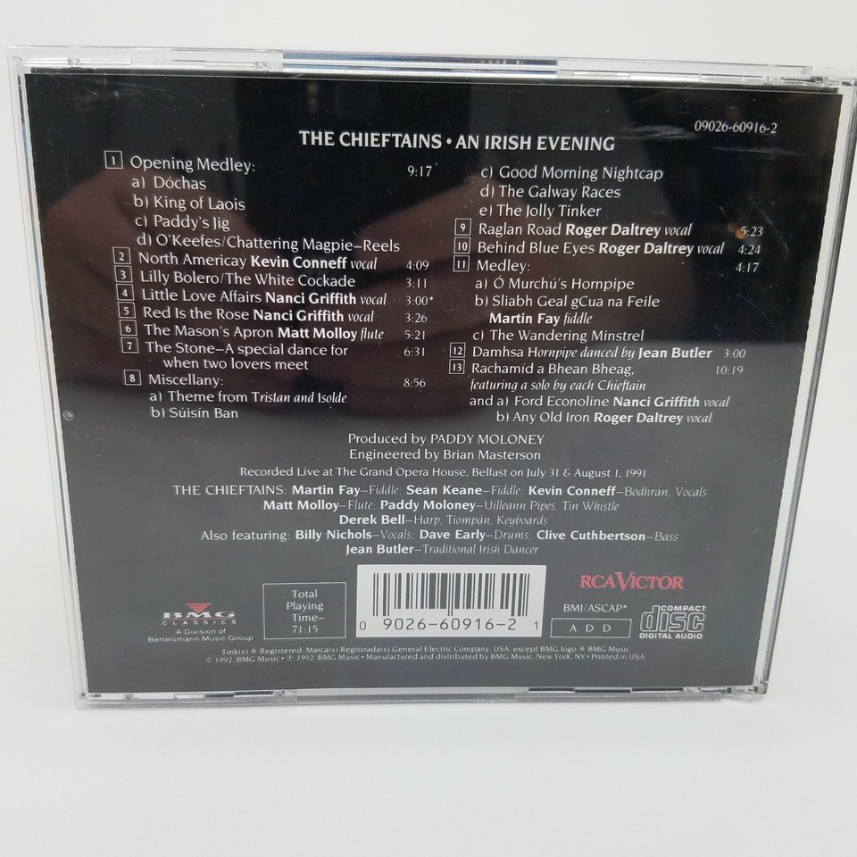 Irish Evening by The Chieftains (CD, Jan-1992, BMG (distributor ...