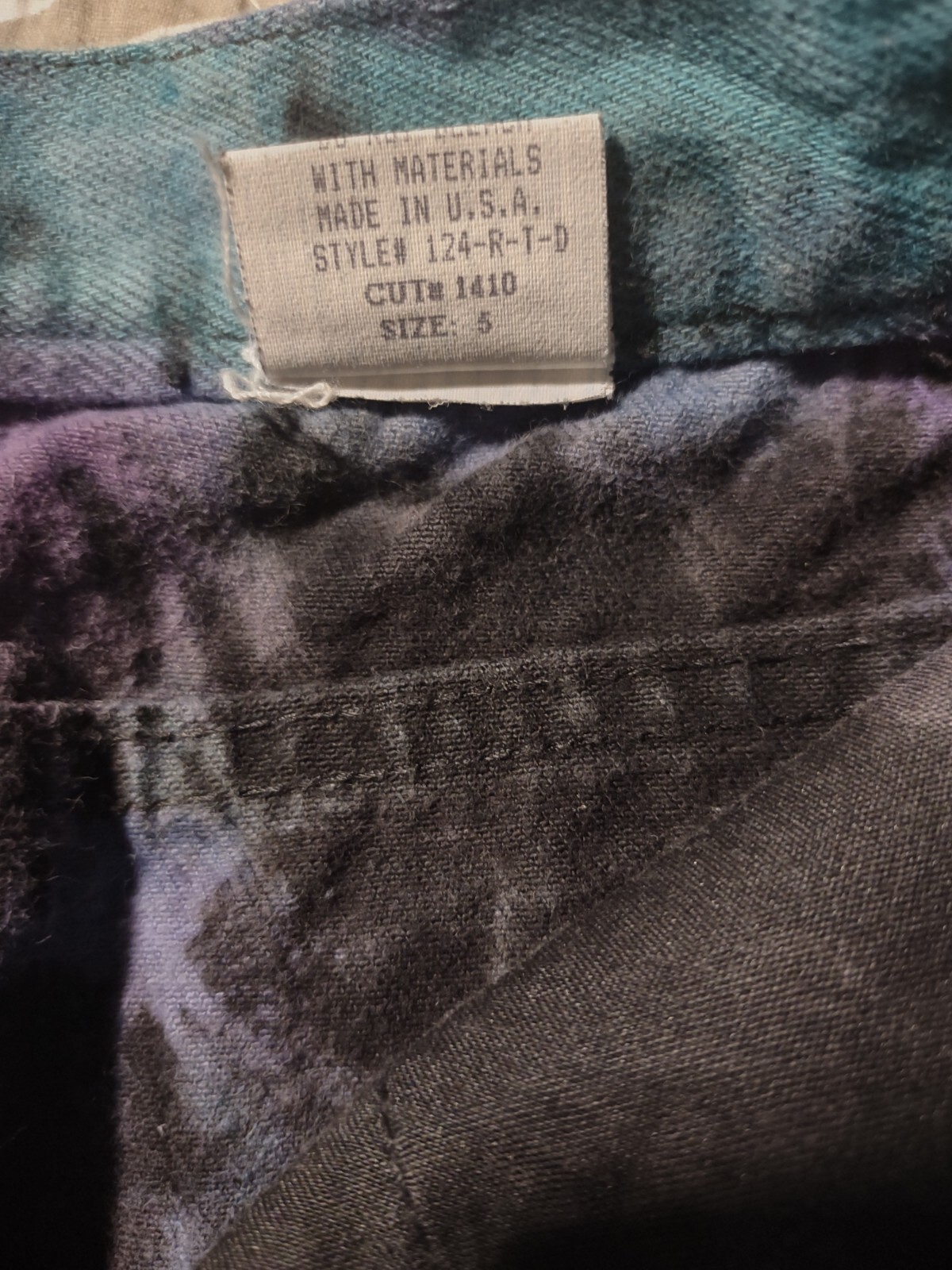 Vintage sz 5 Be Bop Jeans Denim Tie Dye Late 80's Ear… - Gem