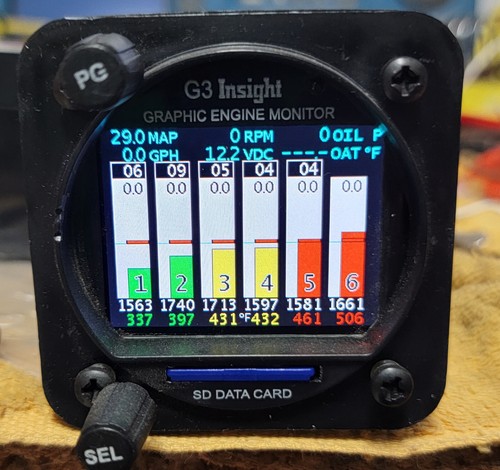 Insight Avionics G3 Graphic Engine Monitor 610C-001 No probes No ...