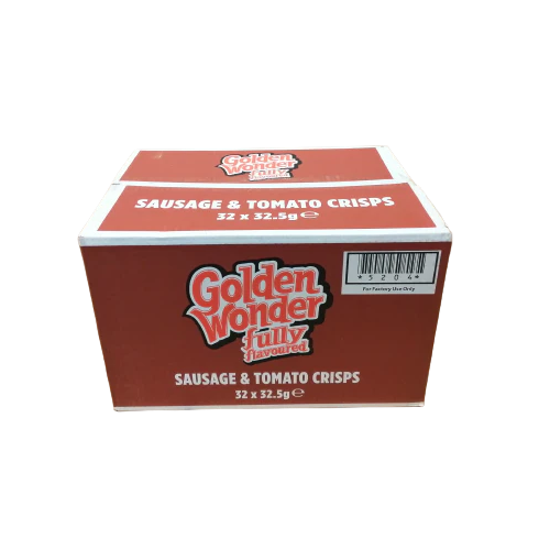 Golden Wonder Crisps Sausage & Tomato Flavour 32 x 32.5g Multipack ...