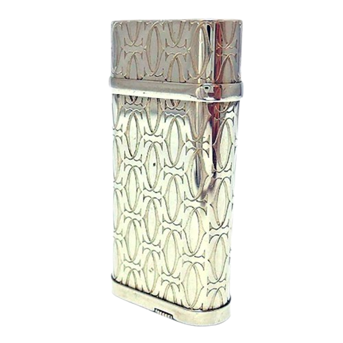 Cartier Gas Lighter Working Oval Desighs 2C Happy Birtyday Platinum ...