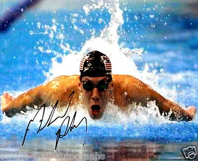 MICHAEL PHELPS HAND SIGNED AUTOGRAPHED OLYMPICS PHOTO! 23 GOLD MEDAL ...