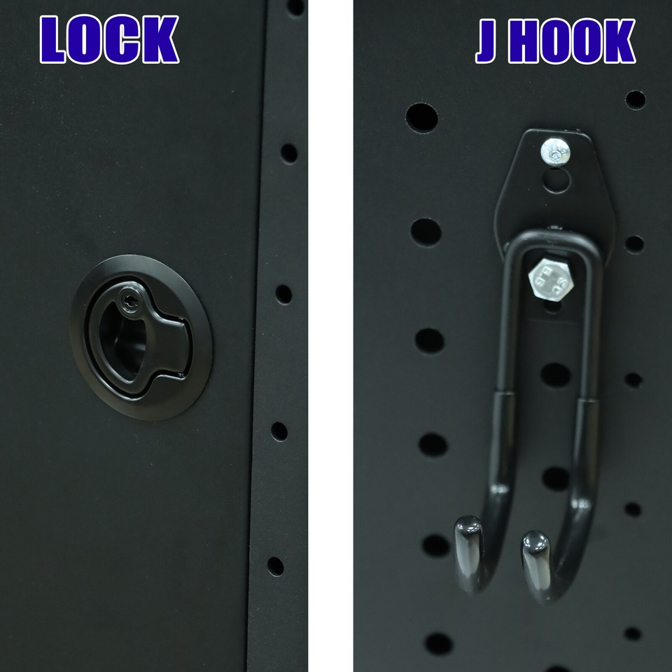 Lockable Van Shelving Van Storage Cabinet w/hook for Full-Size Cargo ...