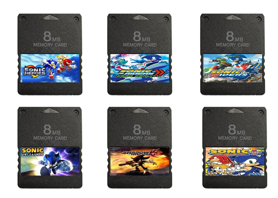 Sonic PlayStation 2 Memory Card Glossy Stickers | eBay