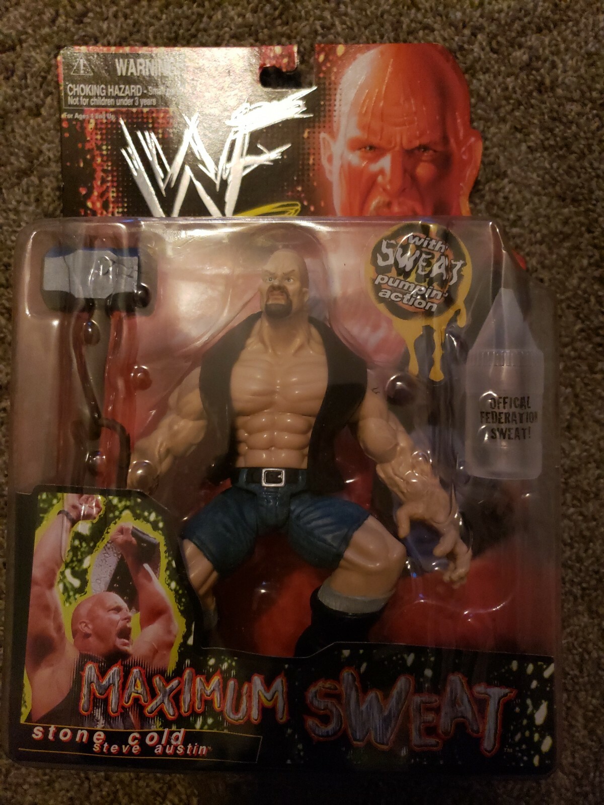 Stone Cold Steve Austin WWF Maximum Sweat Action Figure Jakks Pacific ...
