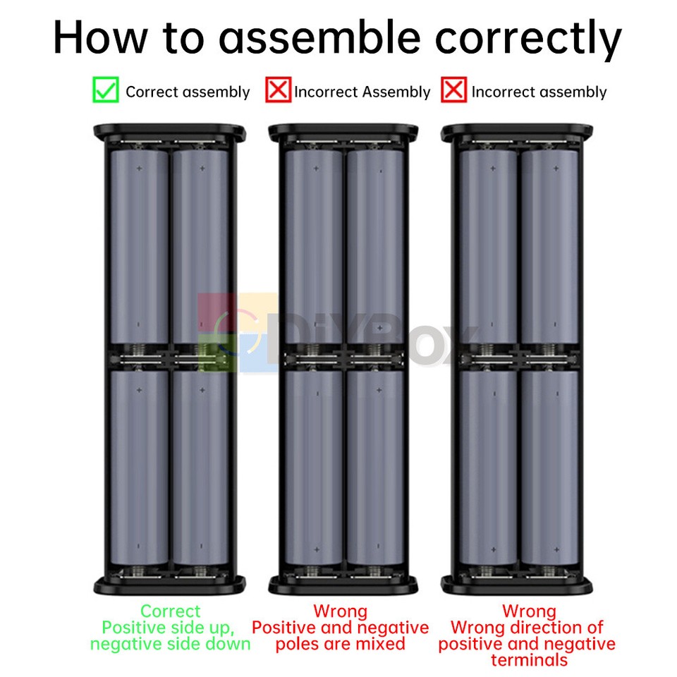 DIY Battery Case 8pcs 21700 Battery Box Fast Charging Mobile Power Bank ...