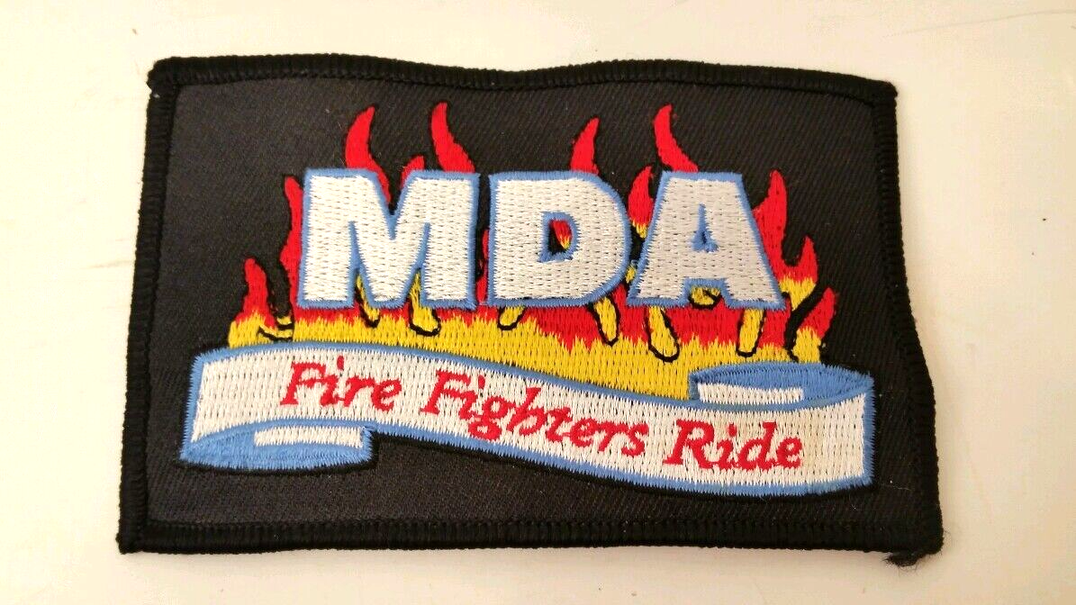 MDA Fire Fighters Ride Embroidered Patch Muscular Dystropy Association ...
