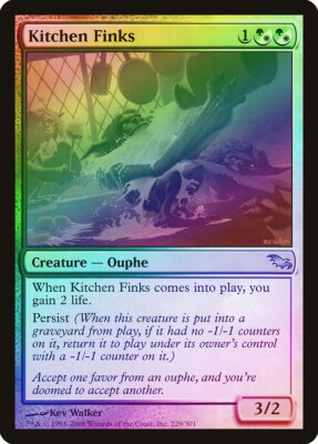 Kitchen Finks FOIL Shadowmoor HEAVILY PLD White Green Uncommon MTG CARD ...