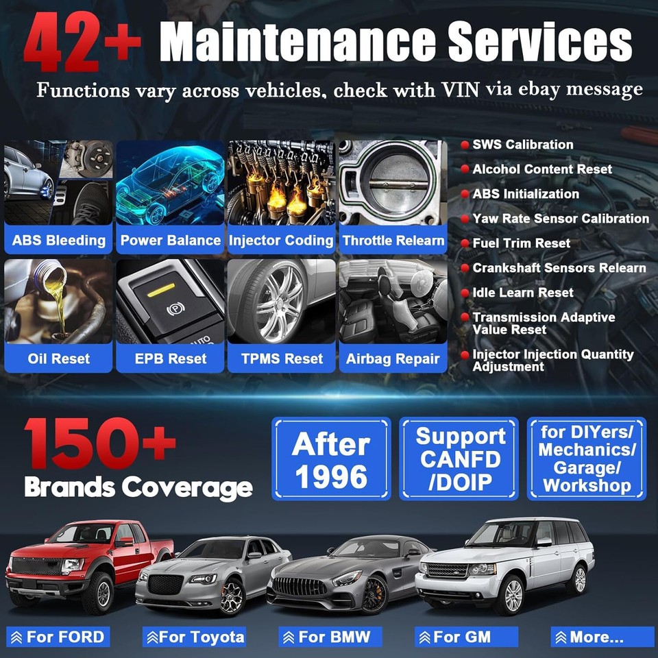 2025 XTOOL D9S PRO OBDII Diagnostic Tool Car Scanner Key Programmer 45 ...