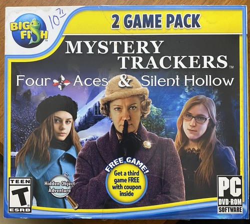 Mystery Trackers FOUR ACES & SILENT HOLLOW Hidden Object 2 Pack PC game ...