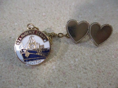 ST.LAWRENCE SEAWAY SHIP & HEARTS VINTAGE LAPEL CAPTAIN'S PIN | eBay