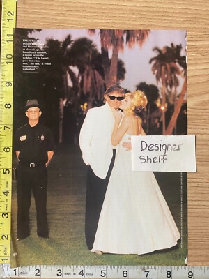 Donald Trump & Marla Maples IN Mar A Lago Wedding Magazine Photograph ...