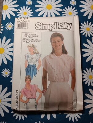 WOMENS UNCUT Ff SIMPLICITY 8083 BLOUSE TOP SHIRT COLLAR SIZE 8-14 | eBay