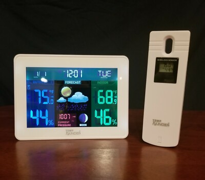 Temp Minder Color Weather Station and Remote Sensor | eBay
