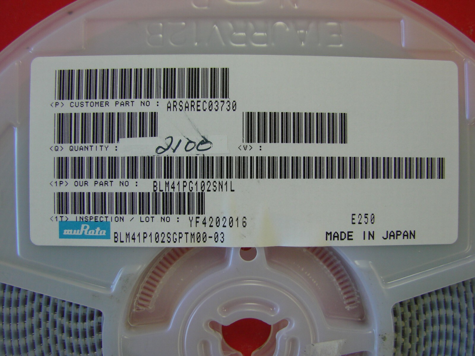 MuRata 1806 1.5A Chip Ferrite EMI BLM41PG102SN1L BLM41P102SGPTM00-03 ...