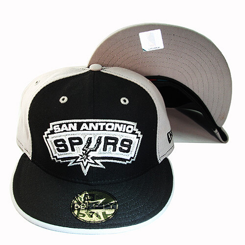 New Era San Antonio Spurs 5950 Fitted Hat Classic NBA Grey Back ...