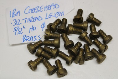 x25 off 2BA Brass Screws Cheese head 0.312" thread 5/32" diameter ...