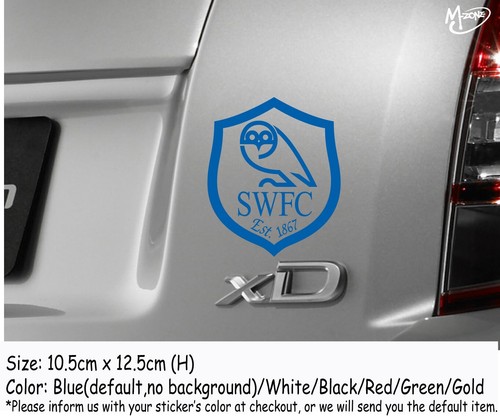 Sheffield Wednesday Sticker -Reflective/Metallic Color UK Club Car ...