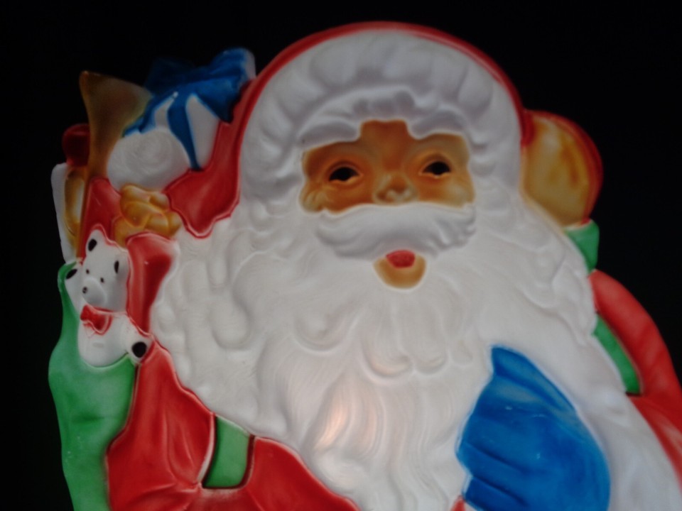 Vintage 42" Santa’s Best SANTA CLAUS Lighted BLOW MOLD Christmas Yard ...