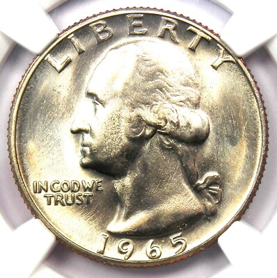 1965 Washington Quarter 25C - Certified NGC MS68 - Rare MS68 - $5,250 ...