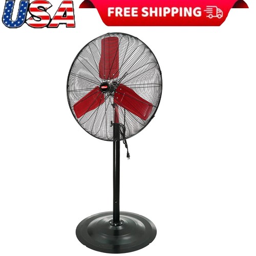 High Velocity Stand Fan W/ Oscillation Commercial Industrial 3-Speed ...