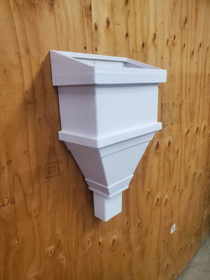 Conductor Head Scupper Box One Piece Molded Plastic 3"x4" or 3 ...