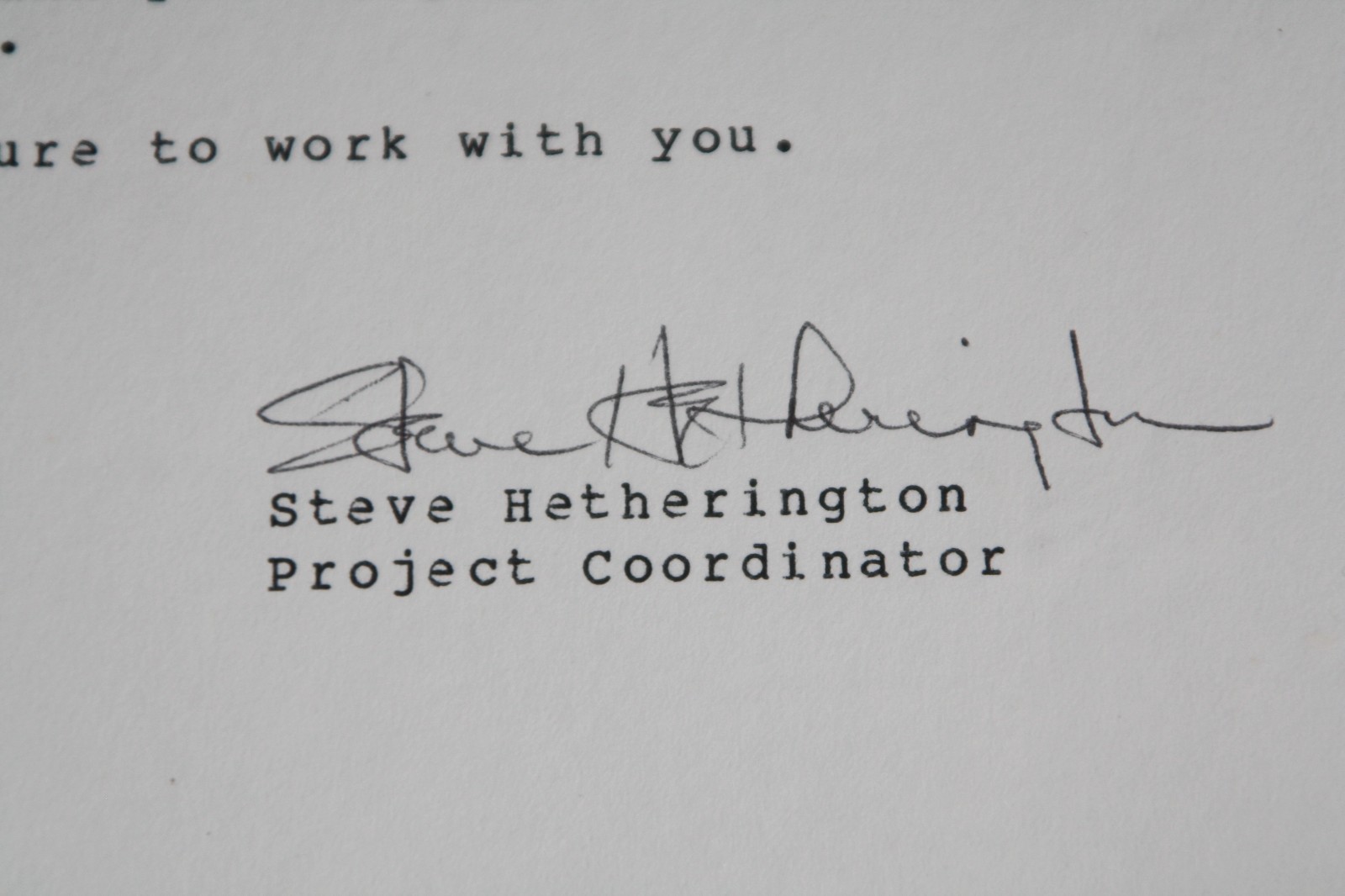 RARE DISNEY WORLD 1989 SIGNED LETTER DOUG MAY VP STEVE HETHERINGTON ...