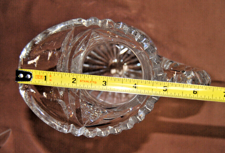 American Brilliant Sawtooth Edge Pitcher Heavy Thick Cut Crystal ...