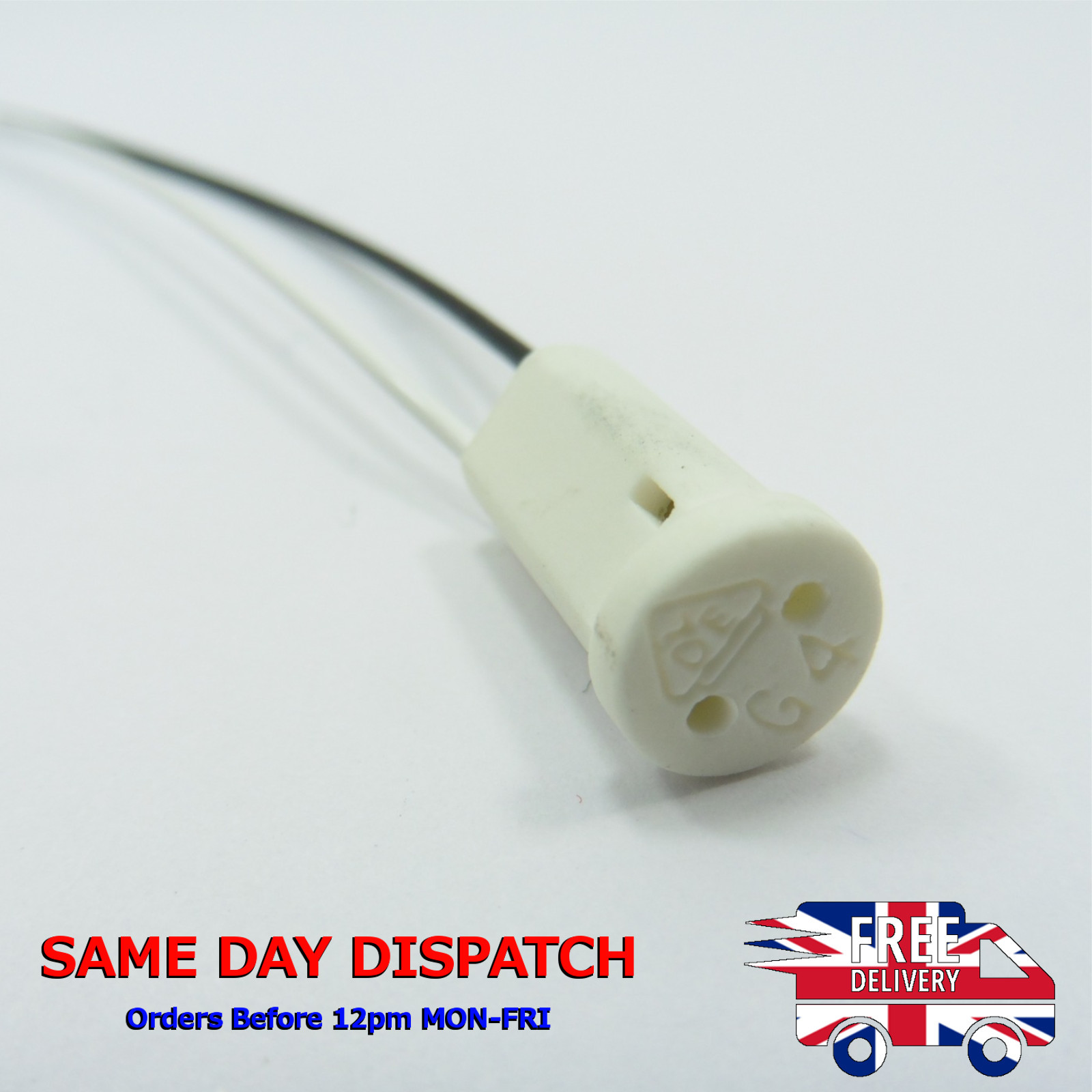 G4 Socket Ceramic Base Silicone 10cm Cable Halogen LED Lamp 240V Bulb ...