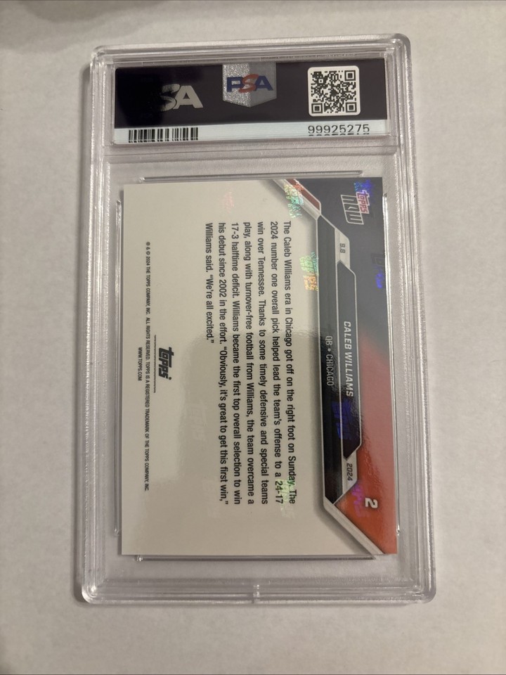 Caleb Williams ROOKIE TOPPS NOW PSA 10 INVESTMENT /28262🔥🔥🔥 | eBay