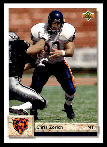 1992 Upper Deck Chris Zorich #242 Chicago Bears NFL Football | eBay
